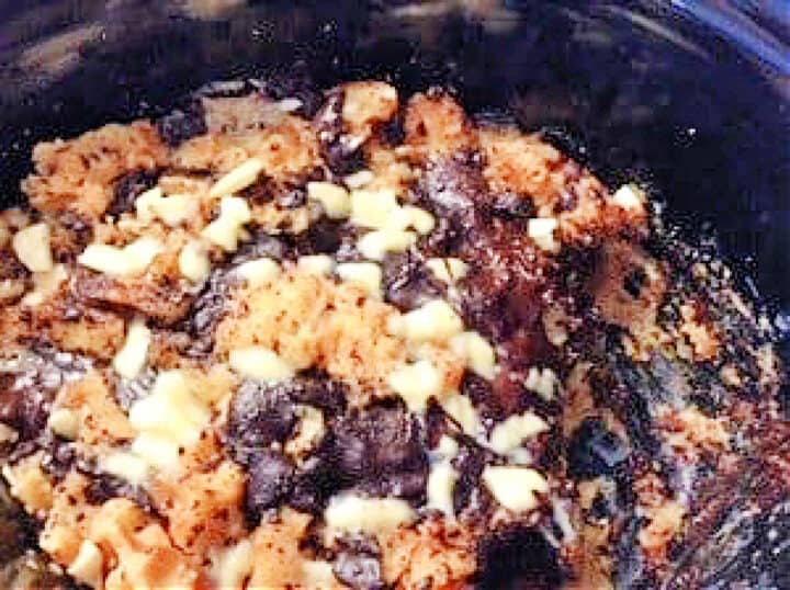 Slow Cooker Chocolate Waffle Pudding - BakingQueen74