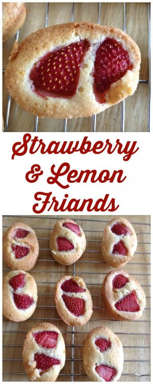 Strawberry and Lemon Friands - BakingQueen74