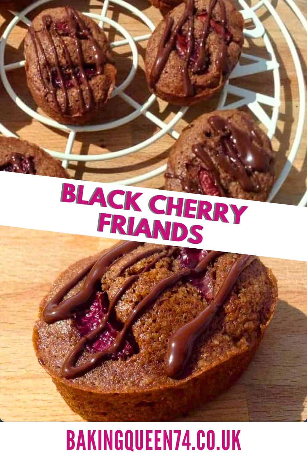 Black Forest Cherry Friands - BakingQueen74