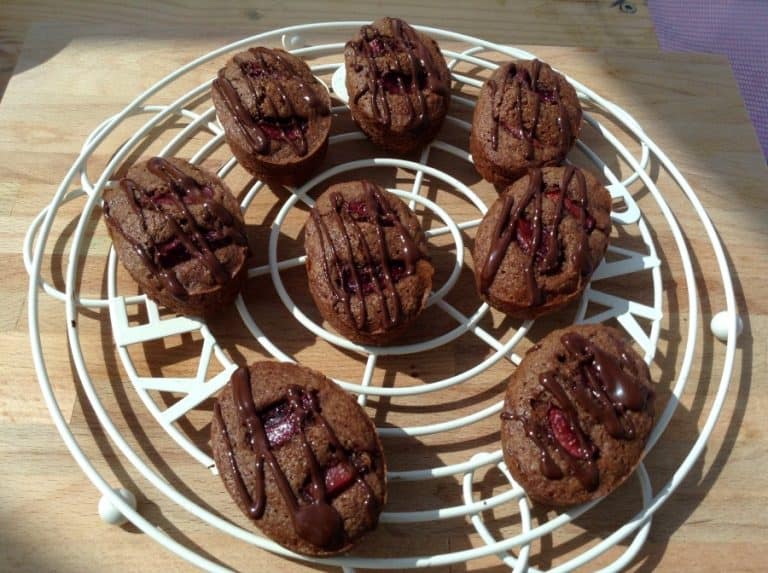 Black Forest Cherry Friands - BakingQueen74