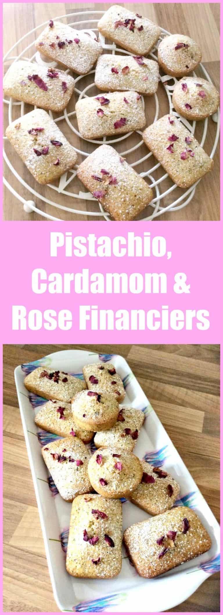Pistachio, Cardamom and Rose Financiers - BakingQueen74