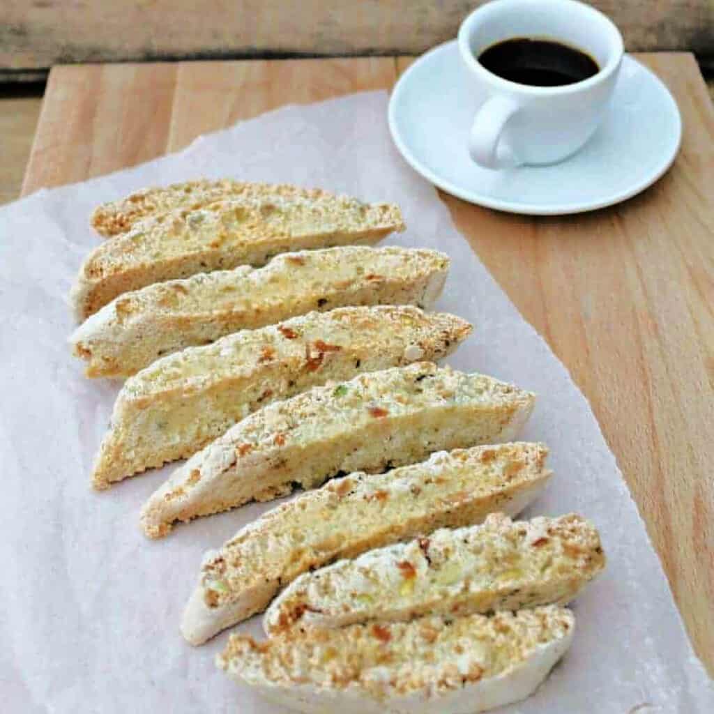 Mango, Lime and Pistachio Biscotti - BakingQueen74