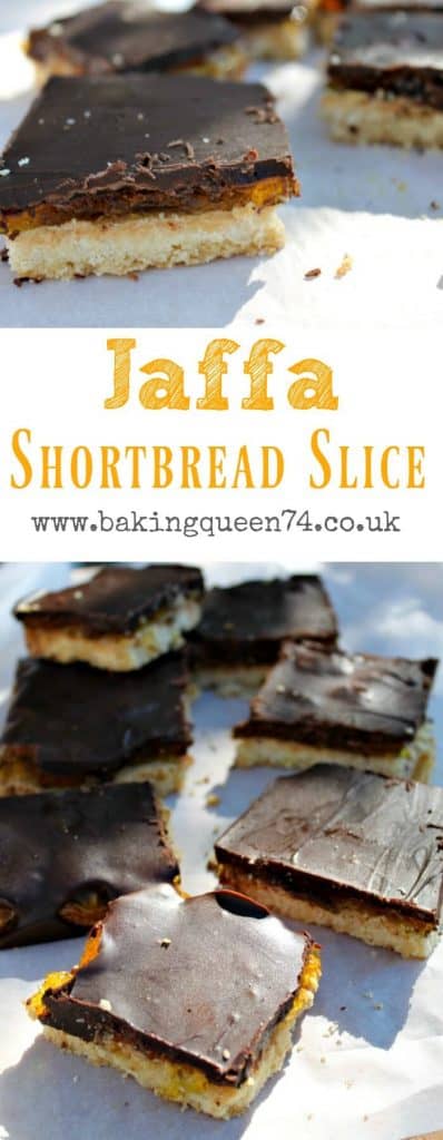Jaffa Shortbread Slice - BakingQueen74