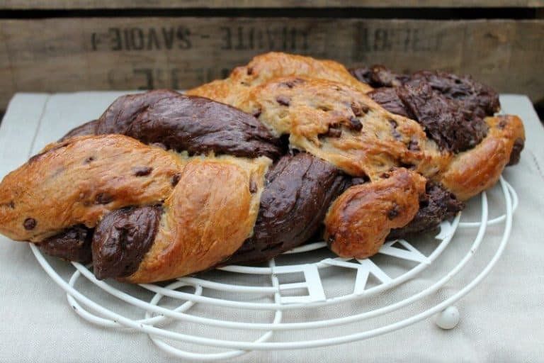 Chocolate Challah Bread - 6-Strand Braid - BakingQueen74