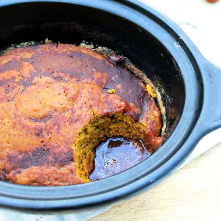 Slow Cooker Gingerbread Pudding - BakingQueen74