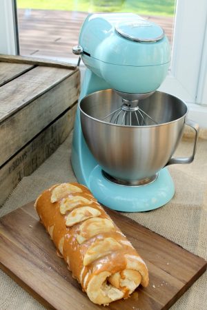 Autumnal Caramel Apple Roulade - BakingQueen74