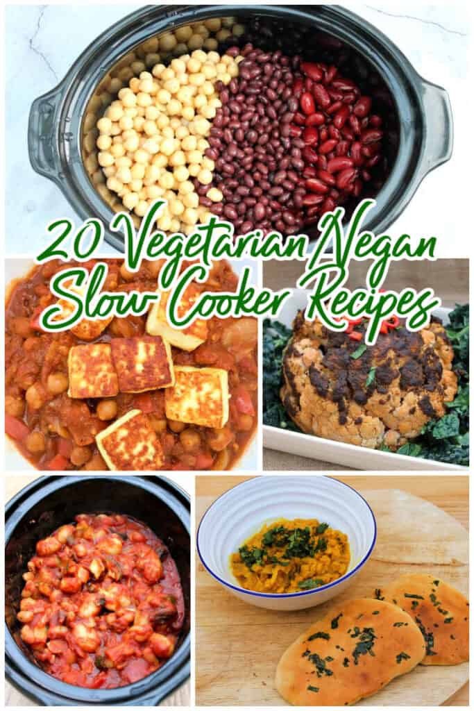 20 Vegetarian Slow Cooker Recipes (with vegan options) - BakingQueen74