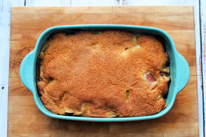 Rhubarb Sponge Pudding - BakingQueen74