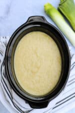 Slow Cooker Leek and Potato Soup - BakingQueen74
