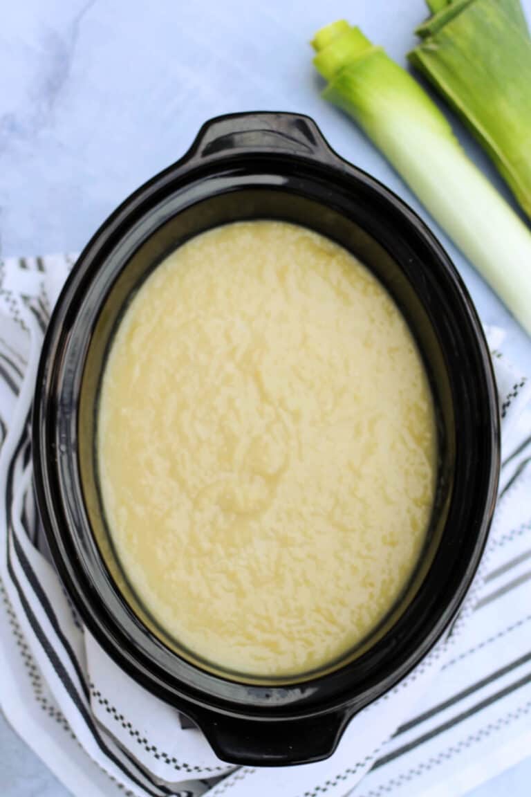 Slow Cooker Leek and Potato Soup - BakingQueen74