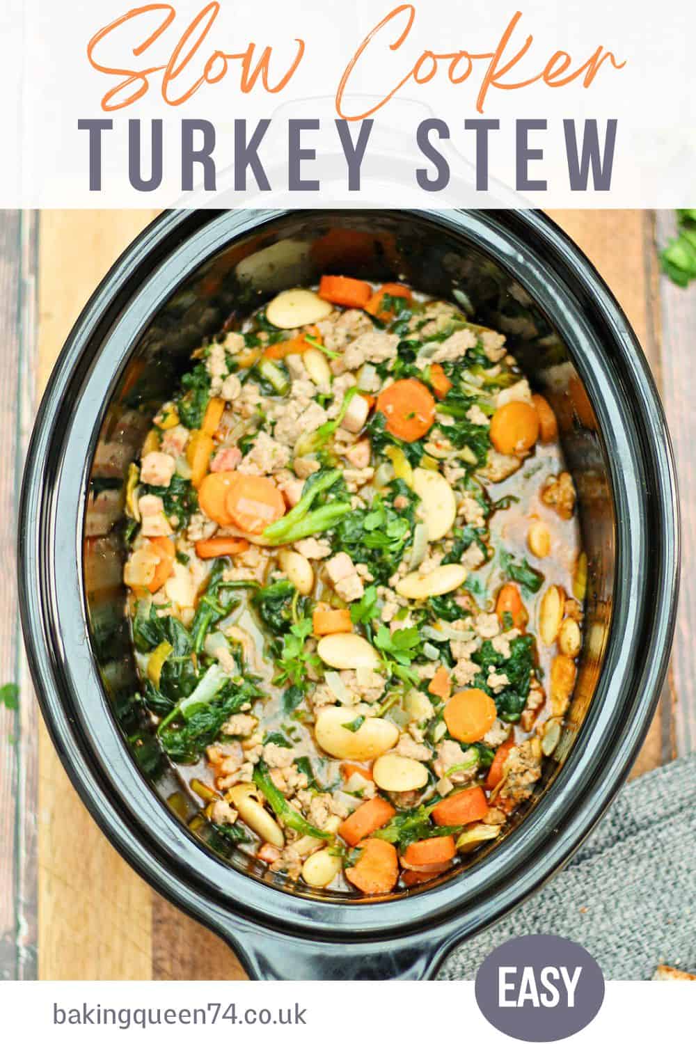 Slow Cooker Turkey Mince Stew - BakingQueen74